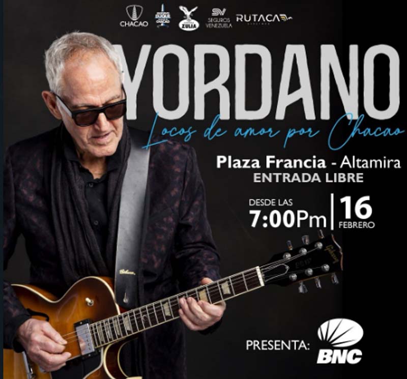 Yordano ofrecerá un concierto gratuito en la Plaza Altamira - Socialite360