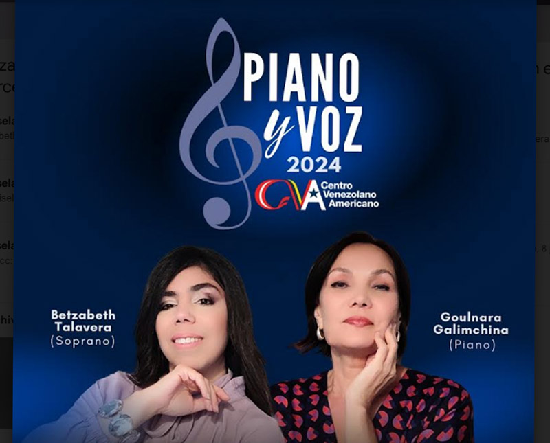 Betzabeth Talavera y Goulnara Galimchina ofrecen recital de piano y voz ...